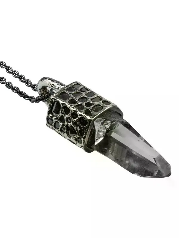 PARTS OF FOUR Pavé Talisman Necklace - Silver
