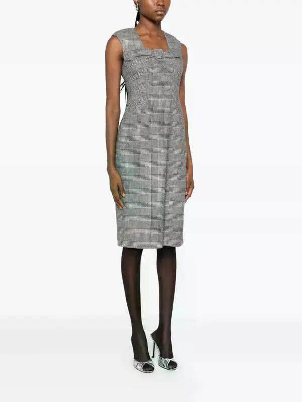 ERMANNO FIRENZE Checked Midi Dress