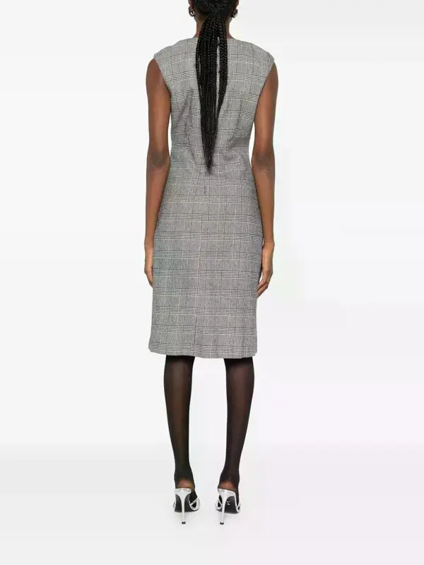ERMANNO FIRENZE Checked Midi Dress