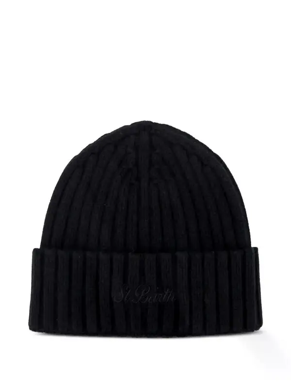 MC2 SAINT BARTH Wengen Ribbed Beanie - Black