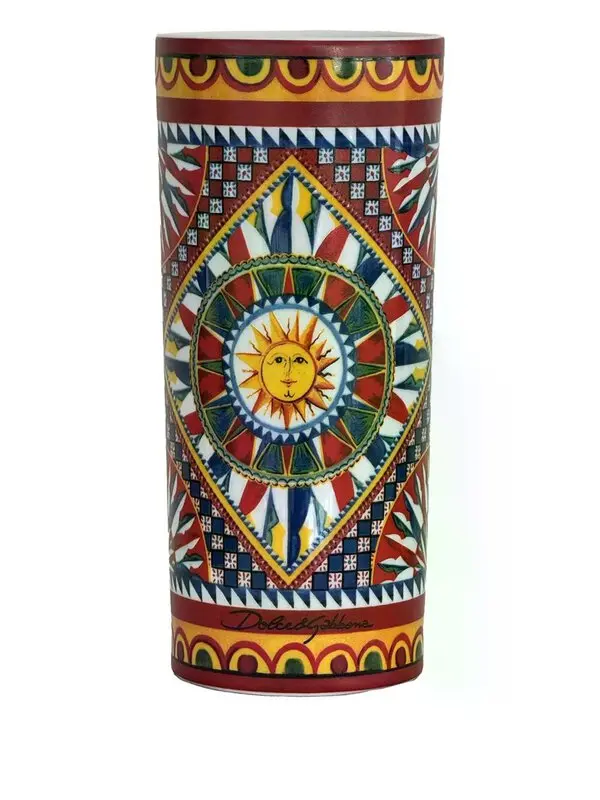 Dolce & Gabbana Cart Patterned Vase - Red