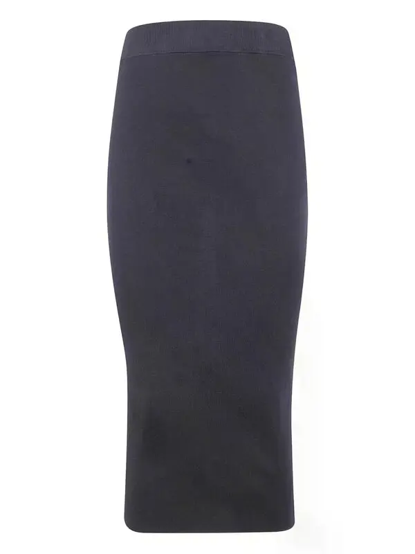 ENTIRE STUDIOS Ribbed-knit Midi Skirt - Black