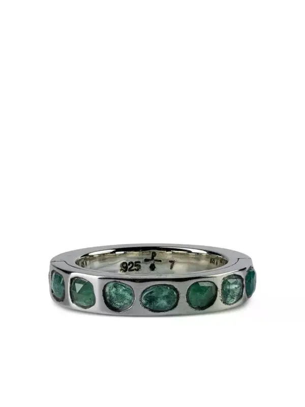 PARTS OF FOUR Sterling Sistema Emerald Ring - Silver