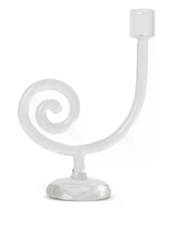 SOPHIE LOU JACOBSEN Spiral Glass Candle Holder - Neutrals