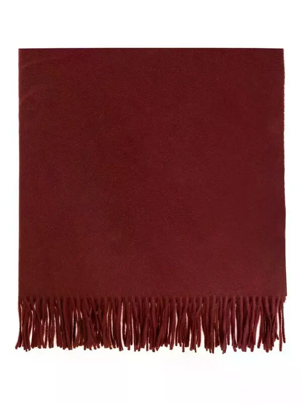 Max Mara Fringed Scarf - Red