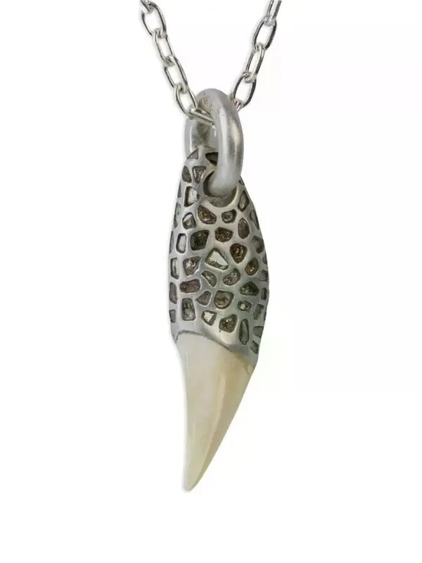 PARTS OF FOUR Bear Tooth Ghost Hybrid Pavé Necklace - Silver