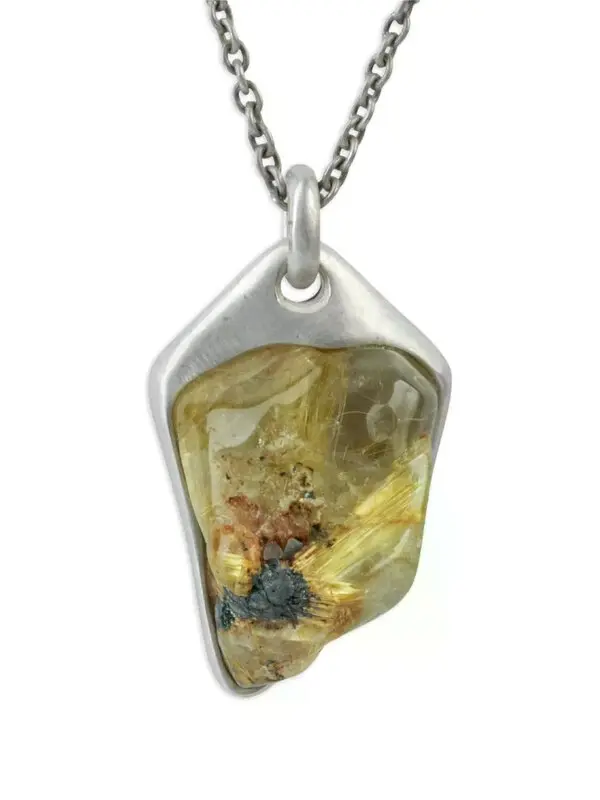 PARTS OF FOUR Halos Rutilated Quartz Necklace - Silver