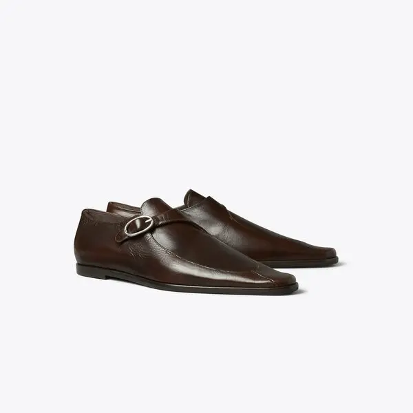Tory Burch Twisted Monk Strap - Bark Brown