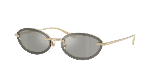 JIMMY CHOO Oval Sunglasses - Light Grey Mirror Silver