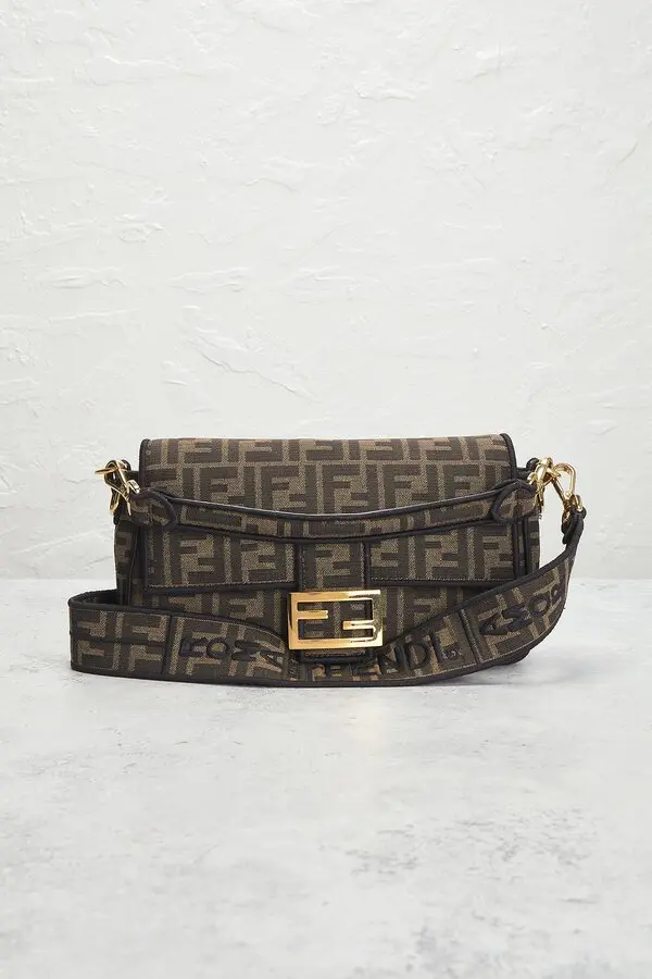 Fendi Zucca Baguette Shoulder Bag