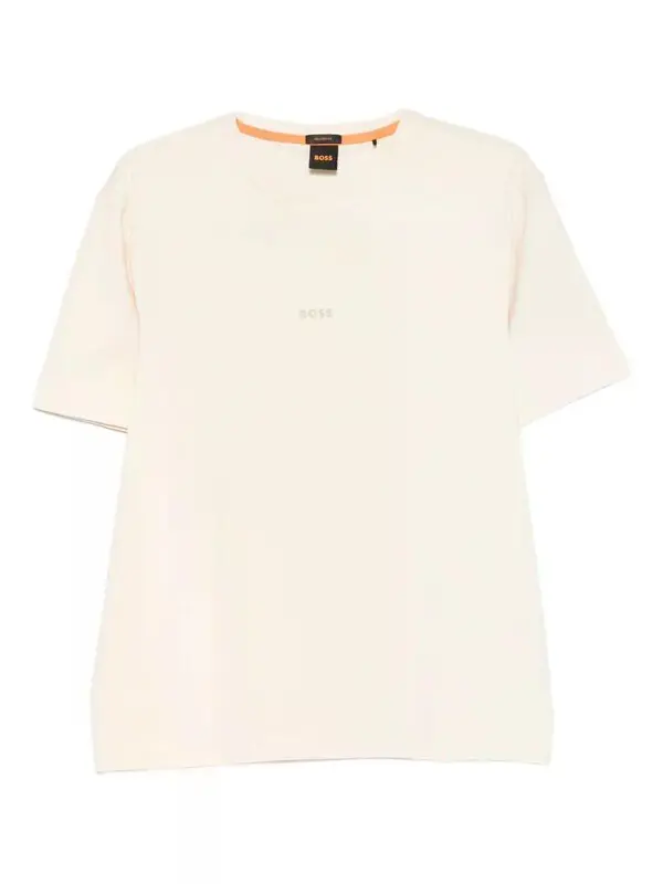 BOSS Logo-print Cotton T-shirt - Neutrals