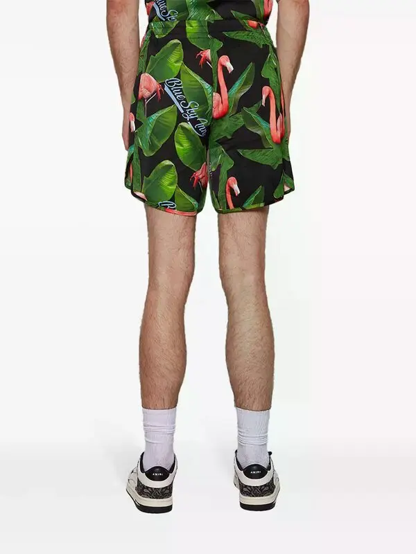 BLUE SKY INN Flamingo Print Shorts