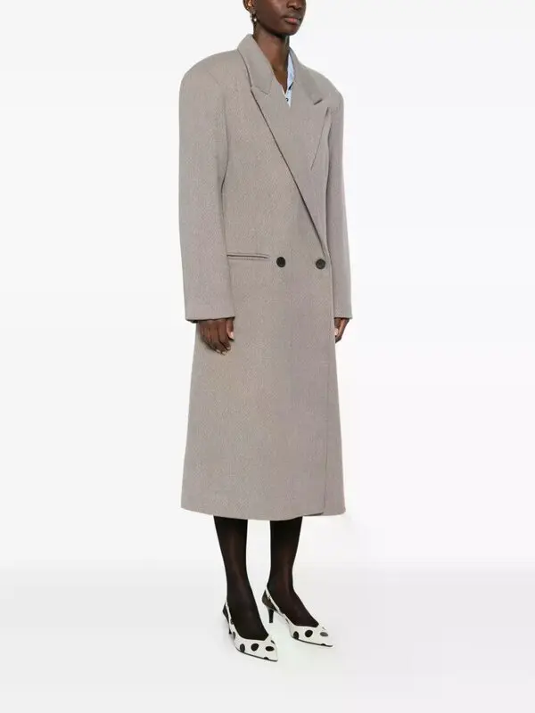 ELEH Notched-lapel Double-breasted Coat
