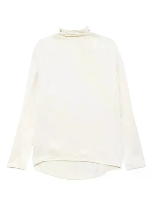 TOTEME High-neck Blouse - Neutrals