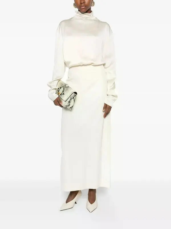 TOTEME High-neck Blouse - Neutrals