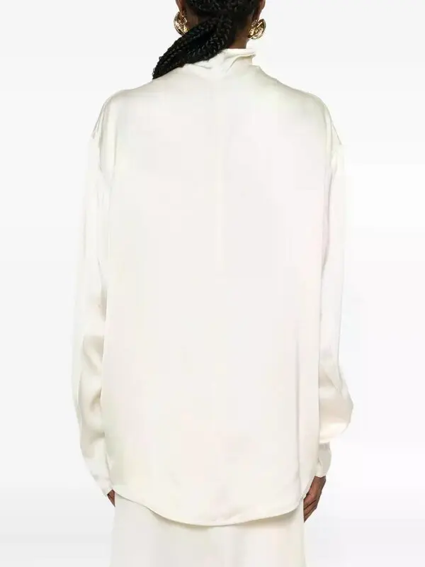 TOTEME High-neck Blouse - Neutrals