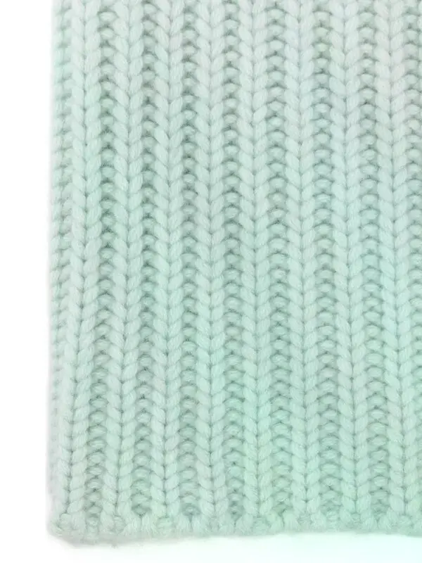 HURRAY Ribbed Knit Cashmere Beanie - Blue