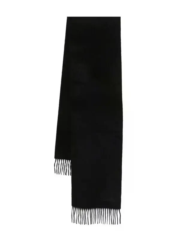 Paul Smith Cashmere Fringed-trim Scarf - Black
