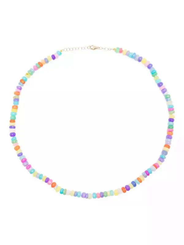 Jia Jia Jumbo Rainbow Beaded Necklace - Blue