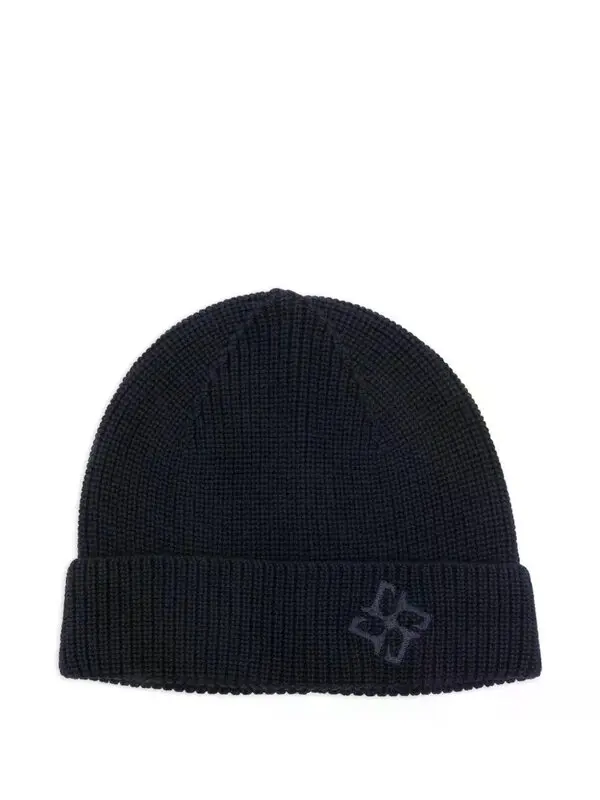 Tagliatore Logo-embroidered Beanie - Blue