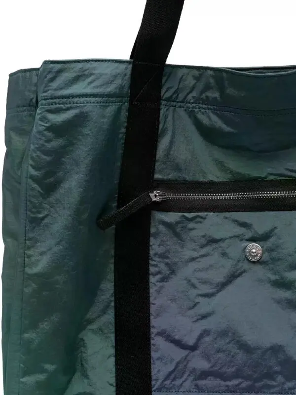 Stone Island Zip-pocket Tote Bag - Green