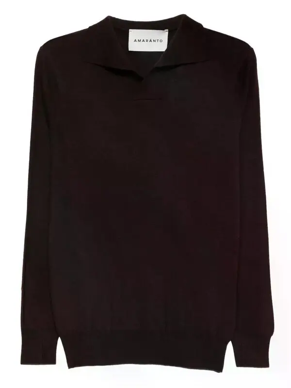 AMARANTO Polo-collar Sweater