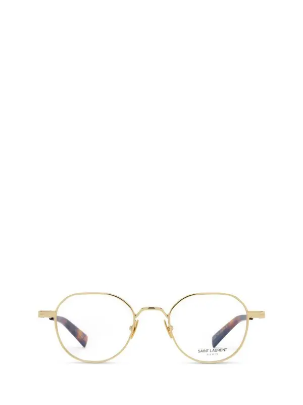 Saint Laurent Rounded Eyeglasses - Gold