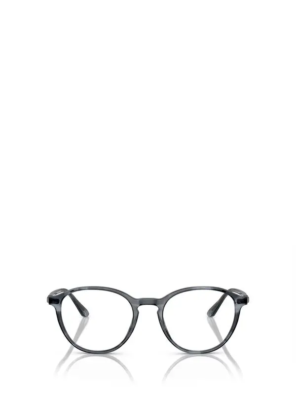 Giorgio Armani Round Frame Eyeglasses - Striped Blue