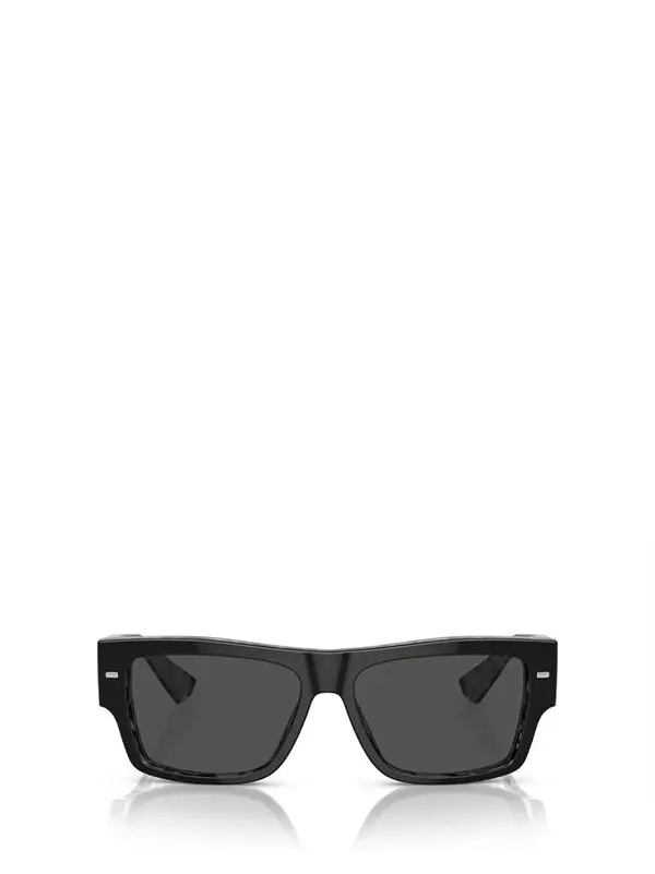 Dolce & Gabbana Rectangle Sunglasses - Black On Grey Havana