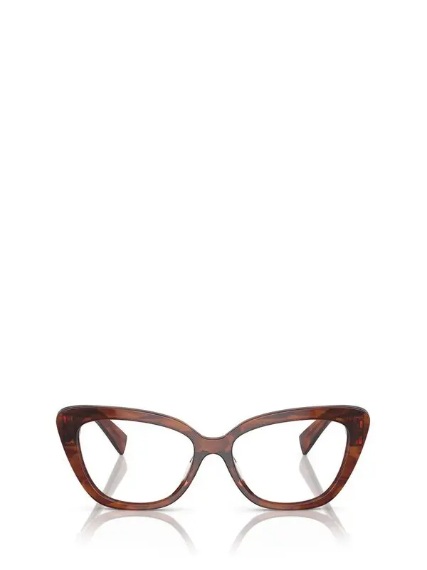 Miu Miu Butterfly Eyeglasses - Striped Tobacco