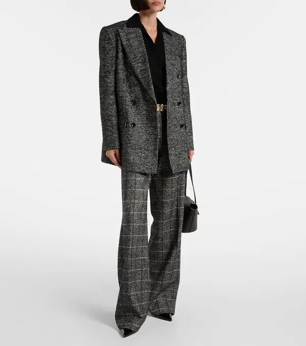 Dolce & Gabbana High-rise Wool-blend Wide-leg Pants