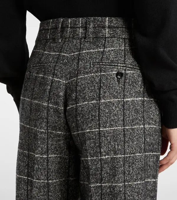 Dolce & Gabbana High-rise Wool-blend Wide-leg Pants
