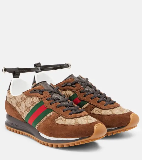 Gucci Re-motion Suede-trimmed Sneakers