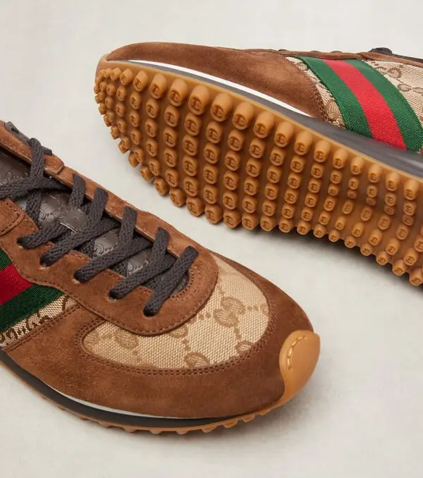 Gucci Re-motion Suede-trimmed Sneakers