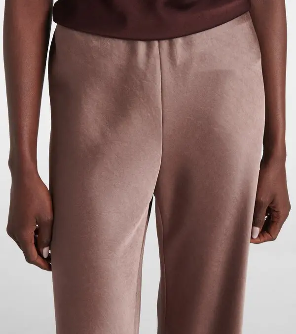 Vince High-rise Satin Straight Pants - Pink