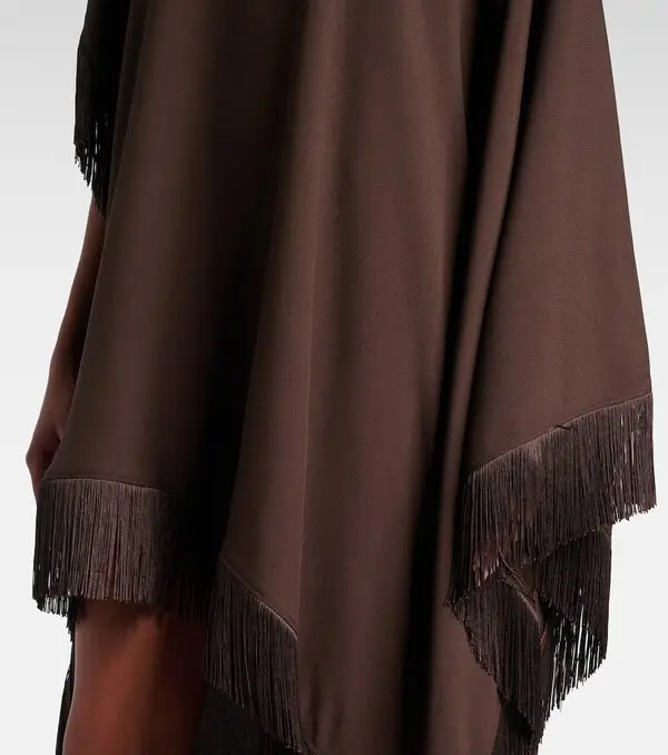 TALLER MARMO California Fringed Satin Kaftan