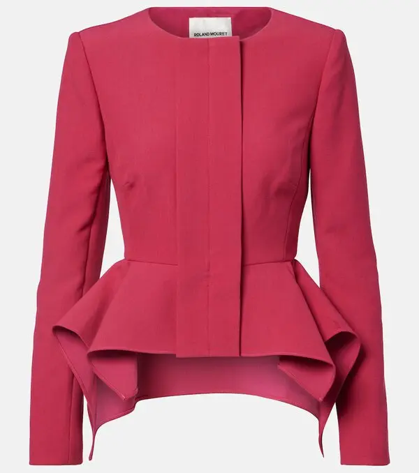 Roland Mouret Peplum Crêpe Jacket - Pink