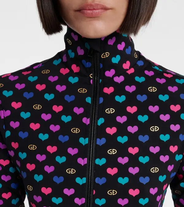 Goldbergh Cuori Printed Ski Top