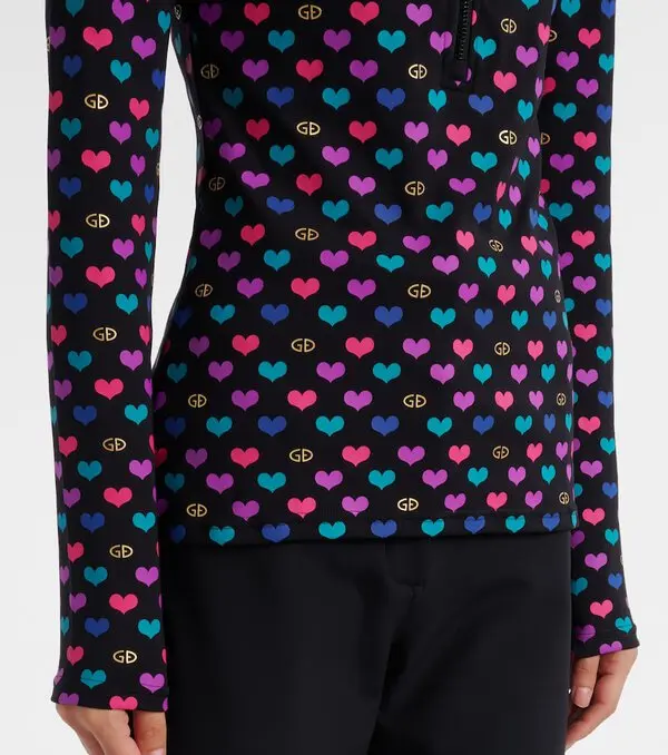 Goldbergh Cuori Printed Ski Top
