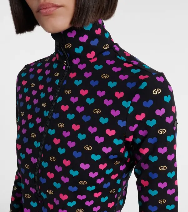 Goldbergh Cuori Printed Ski Top