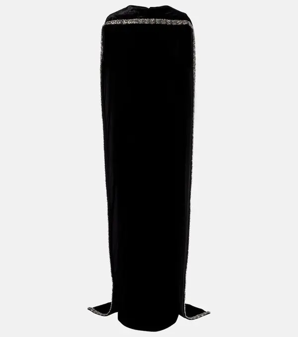 Roland Mouret Embellished Velvet Gown