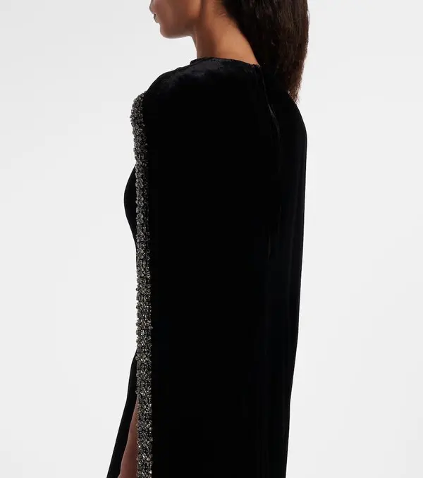 Roland Mouret Embellished Velvet Gown