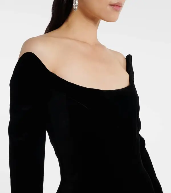 MUGLER Re/edit Les Méduses Velvet Corset Gown