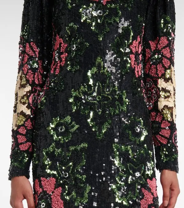 La DoubleJ Clingy Swing Sequined Maxi Dress