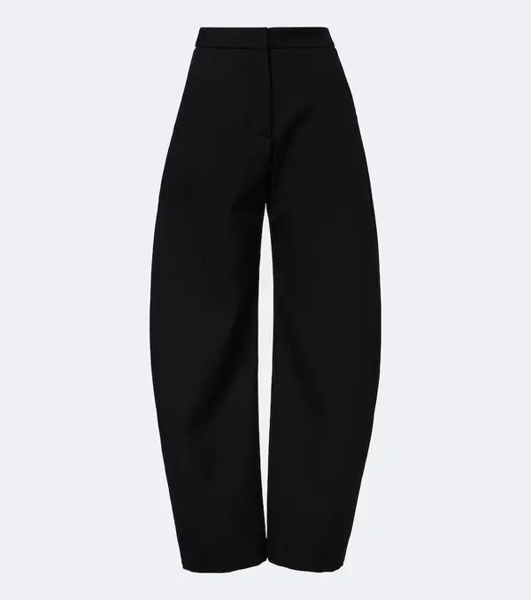 Alaïa Wool Barrel-leg Trousers - Black