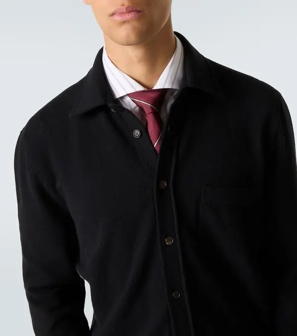 Brunello Cucinelli Wool, Cashmere, And Silk Polo Sweater
