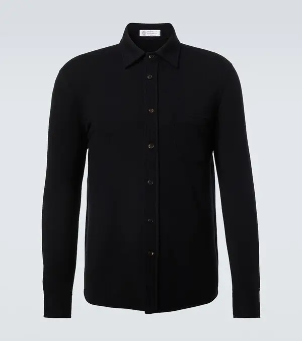 Brunello Cucinelli Wool, Cashmere, And Silk Polo Sweater
