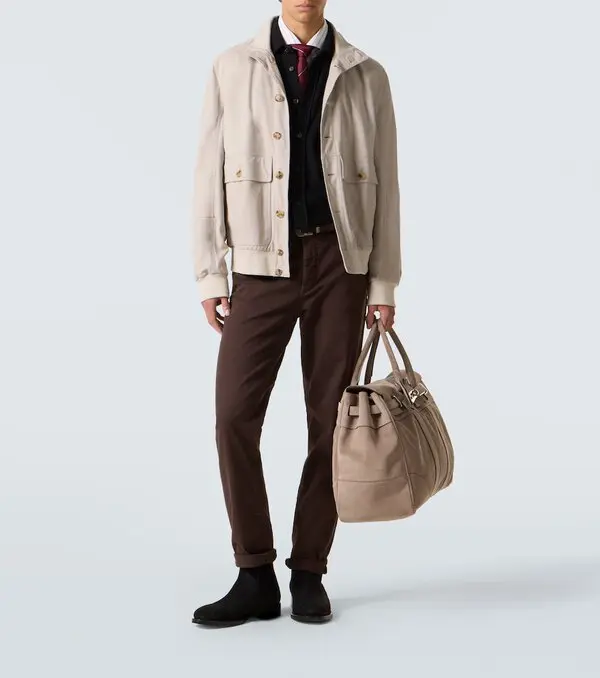 Brunello Cucinelli Wool, Cashmere, And Silk Polo Sweater