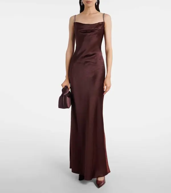 SELF-PORTRAIT Embellished Satin Gown