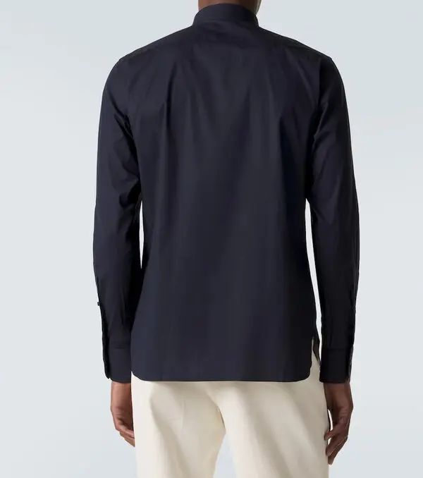 Zegna Cotton-blend Shirt - Blue